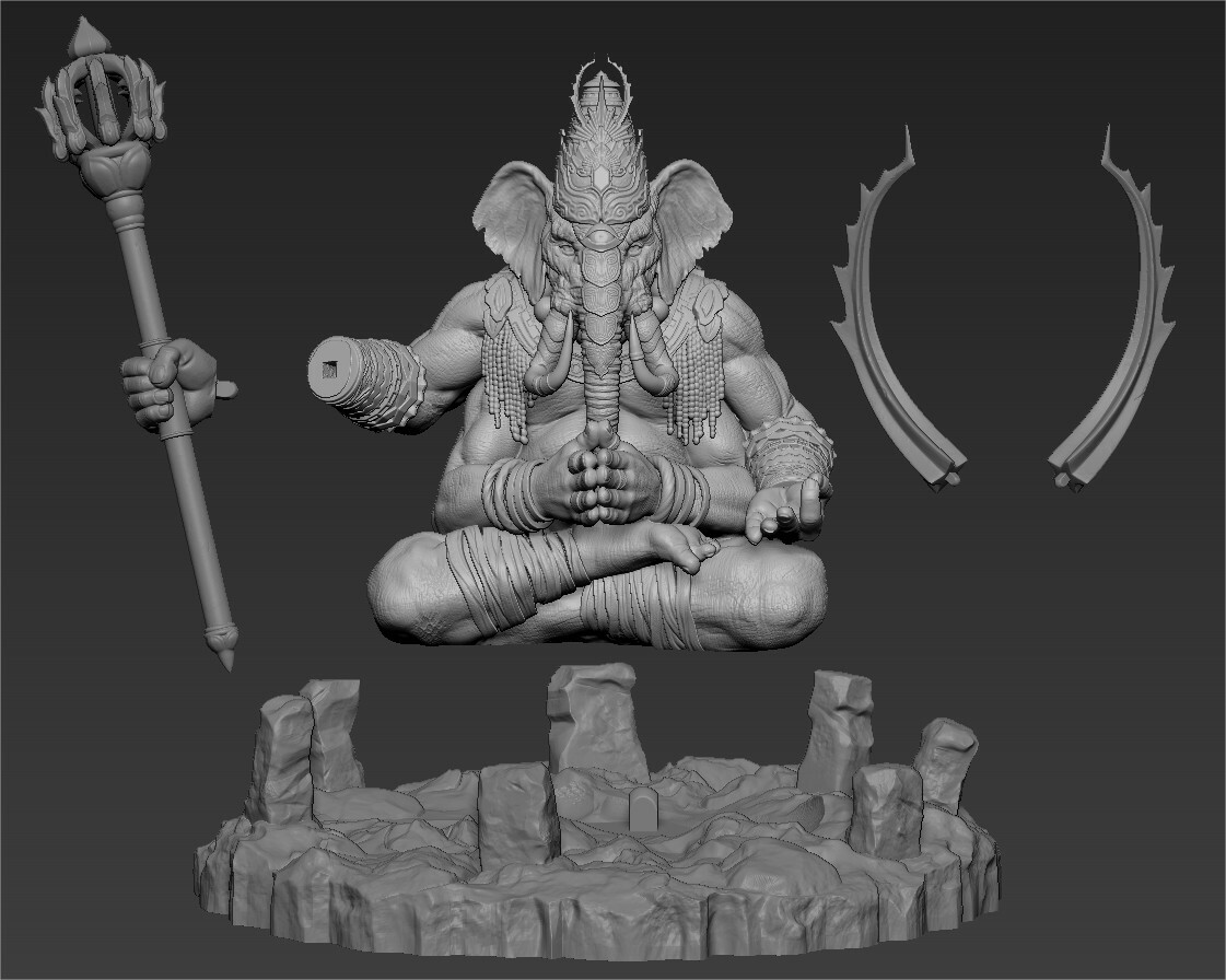 ArtStation - Ganesha 3D Print model | Resources