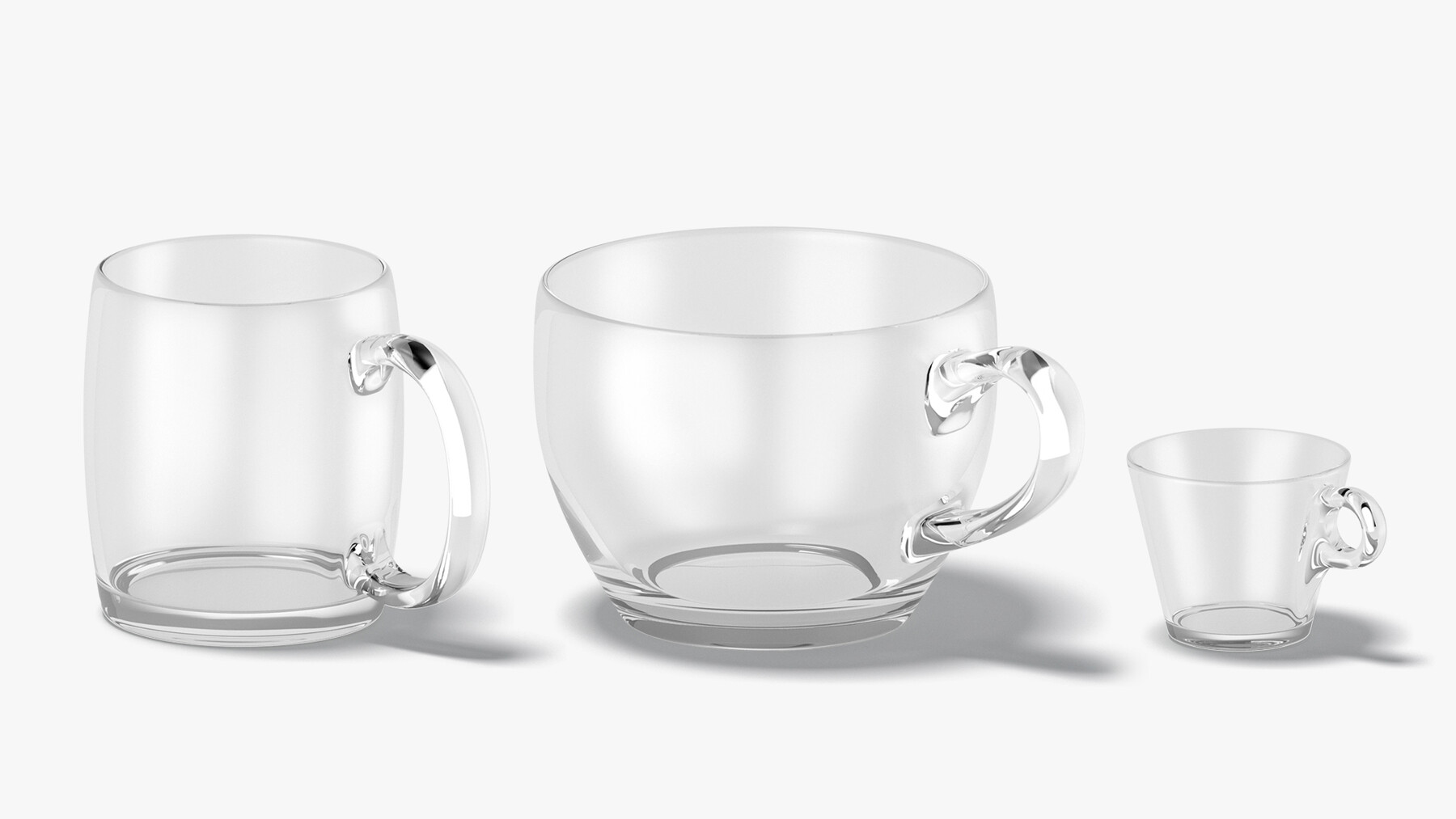 ArtStation - 9 Glass Mug Shapes - transparent mugs various forms and ...