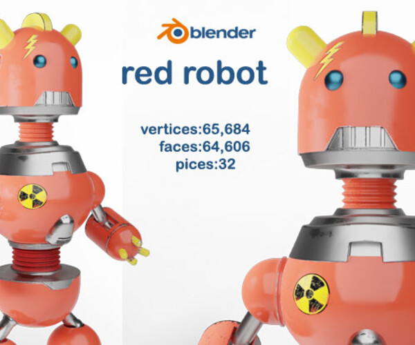 ArtStation - red robot | Game Assets