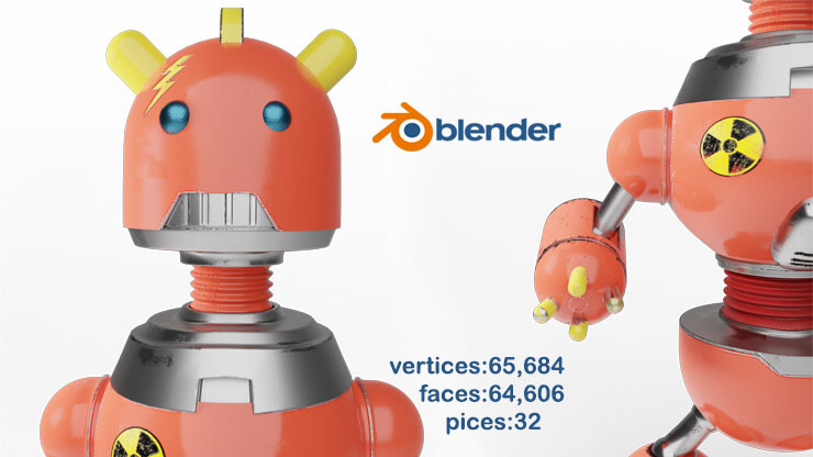 ArtStation - red robot | Game Assets