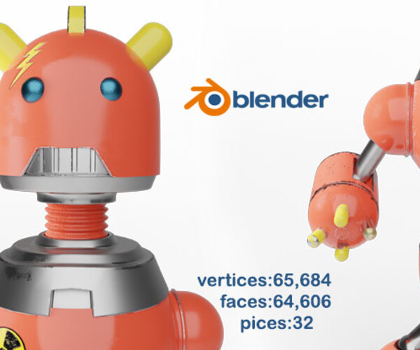 ArtStation - red robot | Game Assets