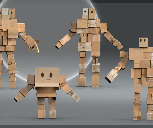 ArtStation - Cardboard Giant Army | Game Assets