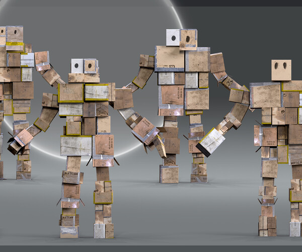 ArtStation - Cardboard Giant Army | Game Assets