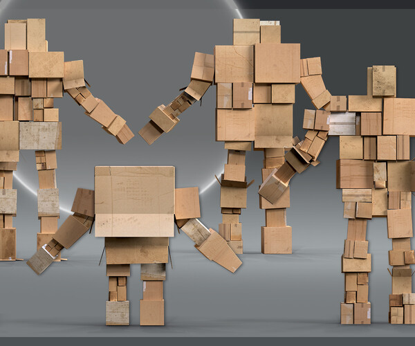 ArtStation - Cardboard Giant Army | Game Assets