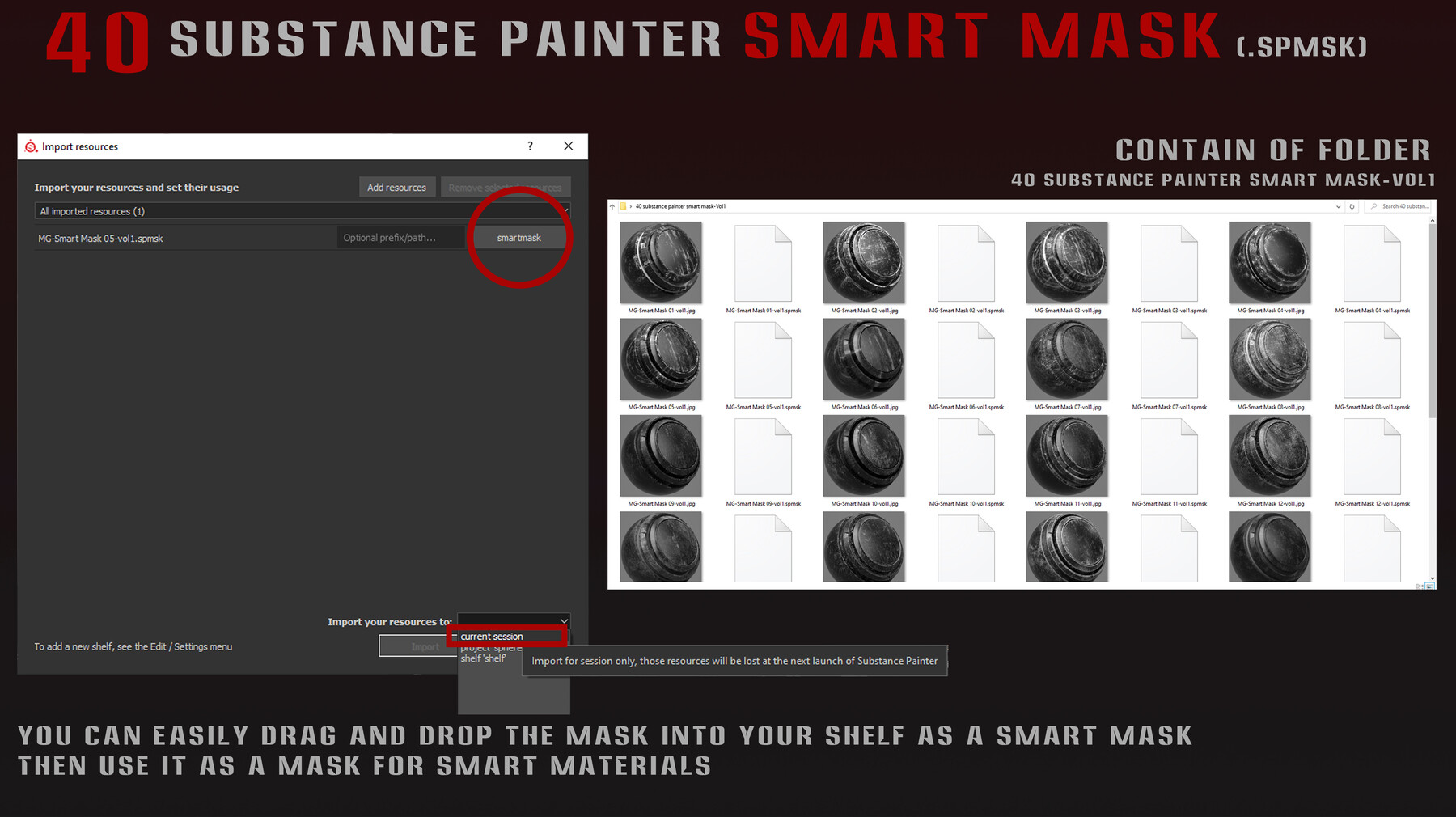 ArtStation - 40 substance painter smart mask-Vol1 | Game Assets