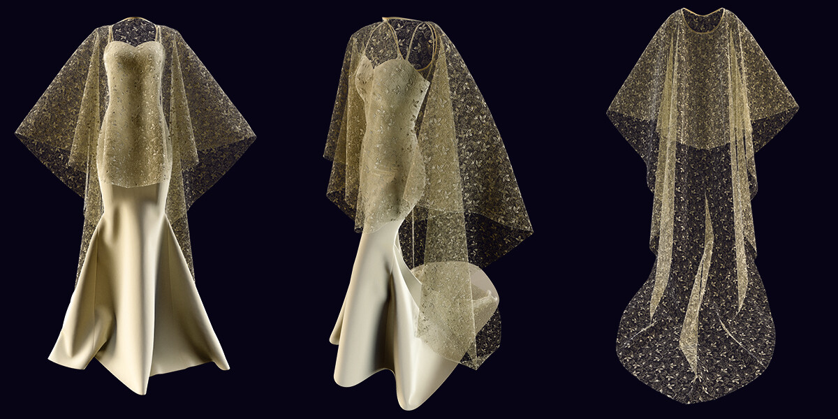 ArtStation - BRIDE DRESS VOL 1, Marvelous Designer, Projects Files ...