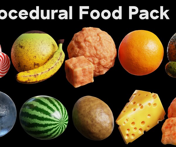 ArtStation - Blender Procedural Food Pack #1 | Resources