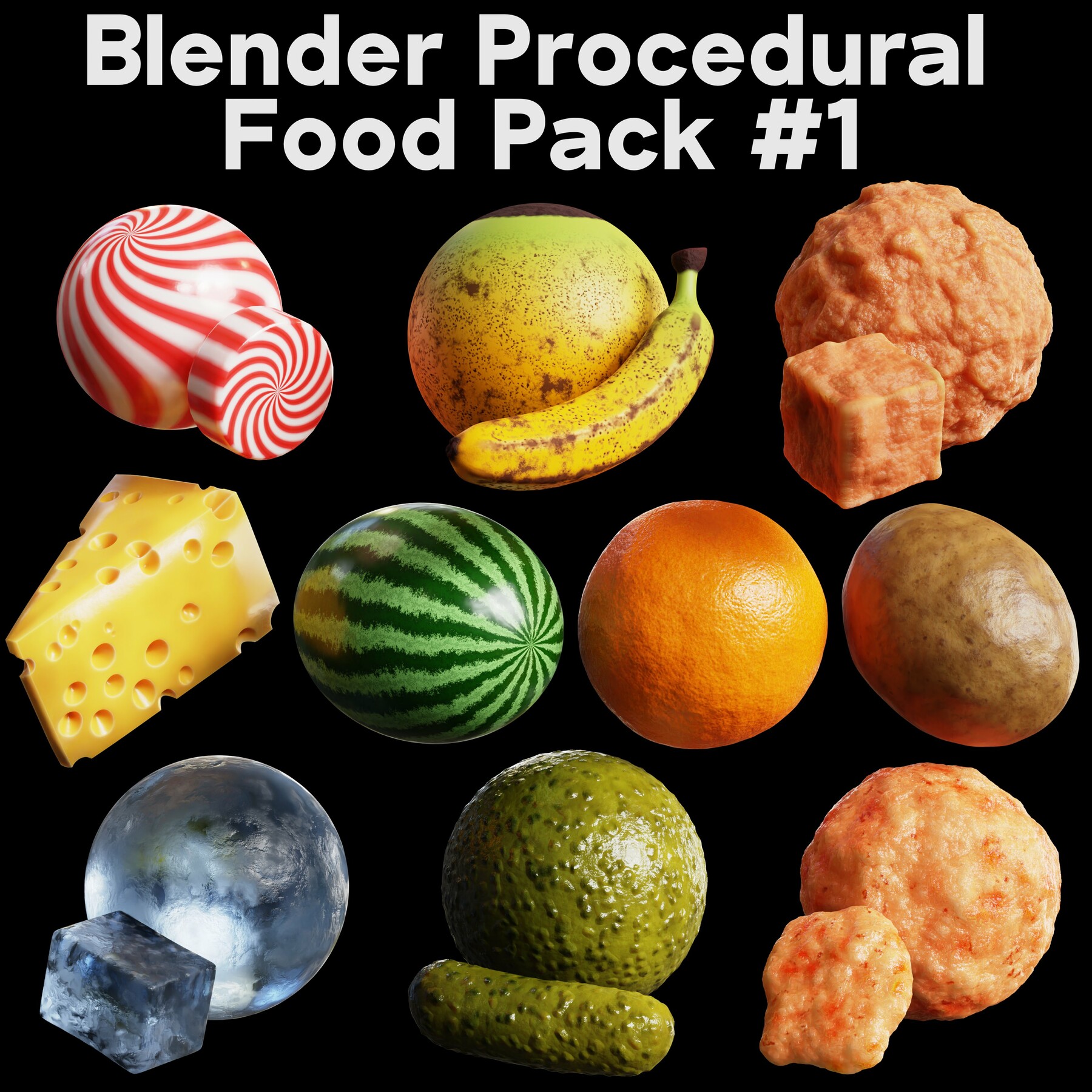 ArtStation - Blender Procedural Food Pack #1 | Resources