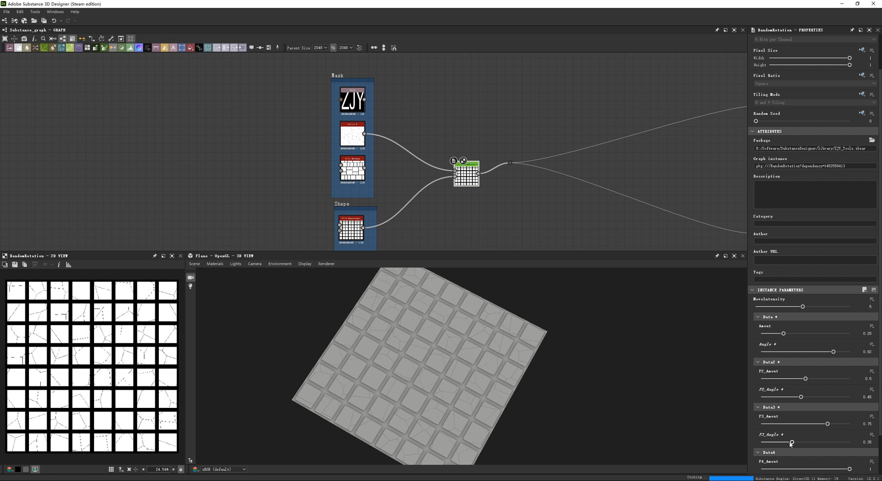 Artstation Zjy Random Rotation Substance Designer Node Resources