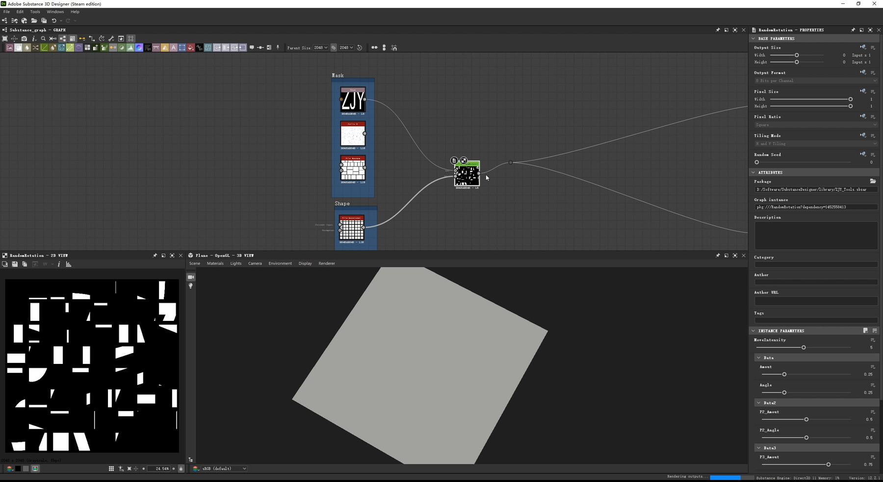 Artstation Zjy Random Rotation Substance Designer Node Resources
