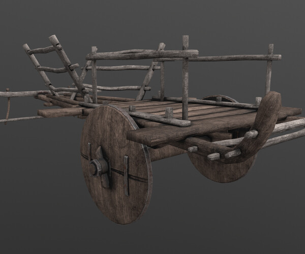 ArtStation - Ox Cart PBR | Game Assets