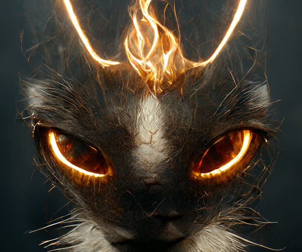 ArtStation - Evil Flaming Cat | Artworks
