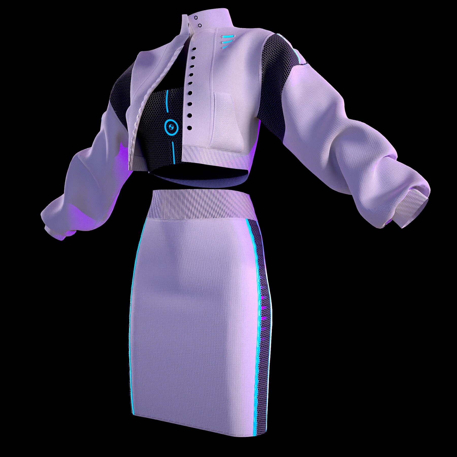 ArtStation - futuristic clothes 3d model outfit | Resources