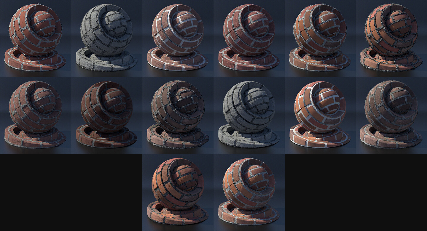 ArtStation - 14 Redshift Shader to C4d Bricks v3 | Resources