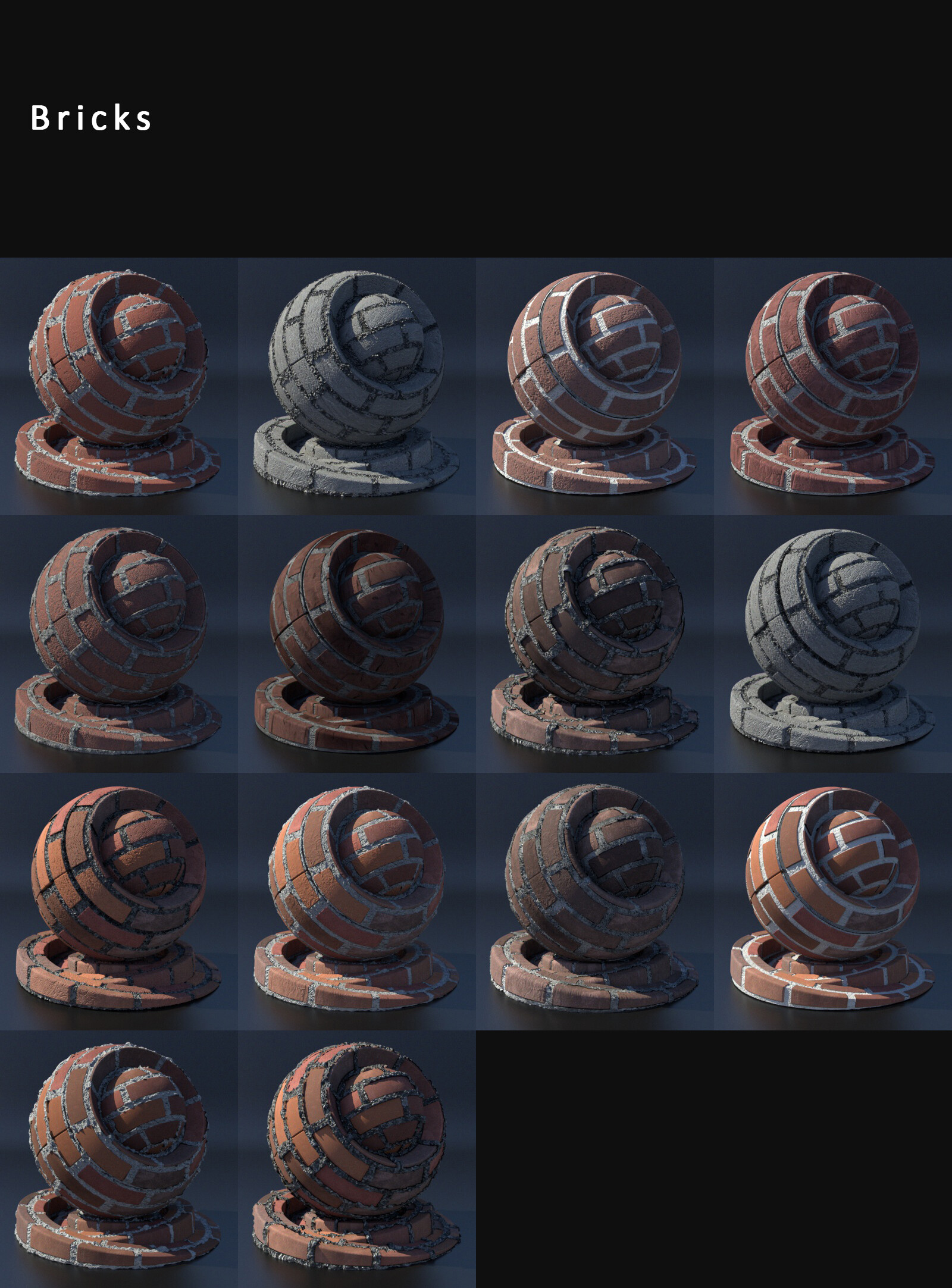 ArtStation - 14 Redshift Shader to C4d Bricks v3 | Resources