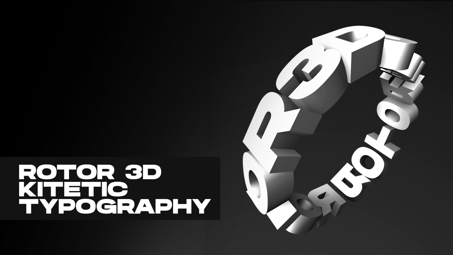 ArtStation - ROTOR 3D Kinetic Typography After Effects Template | Resources