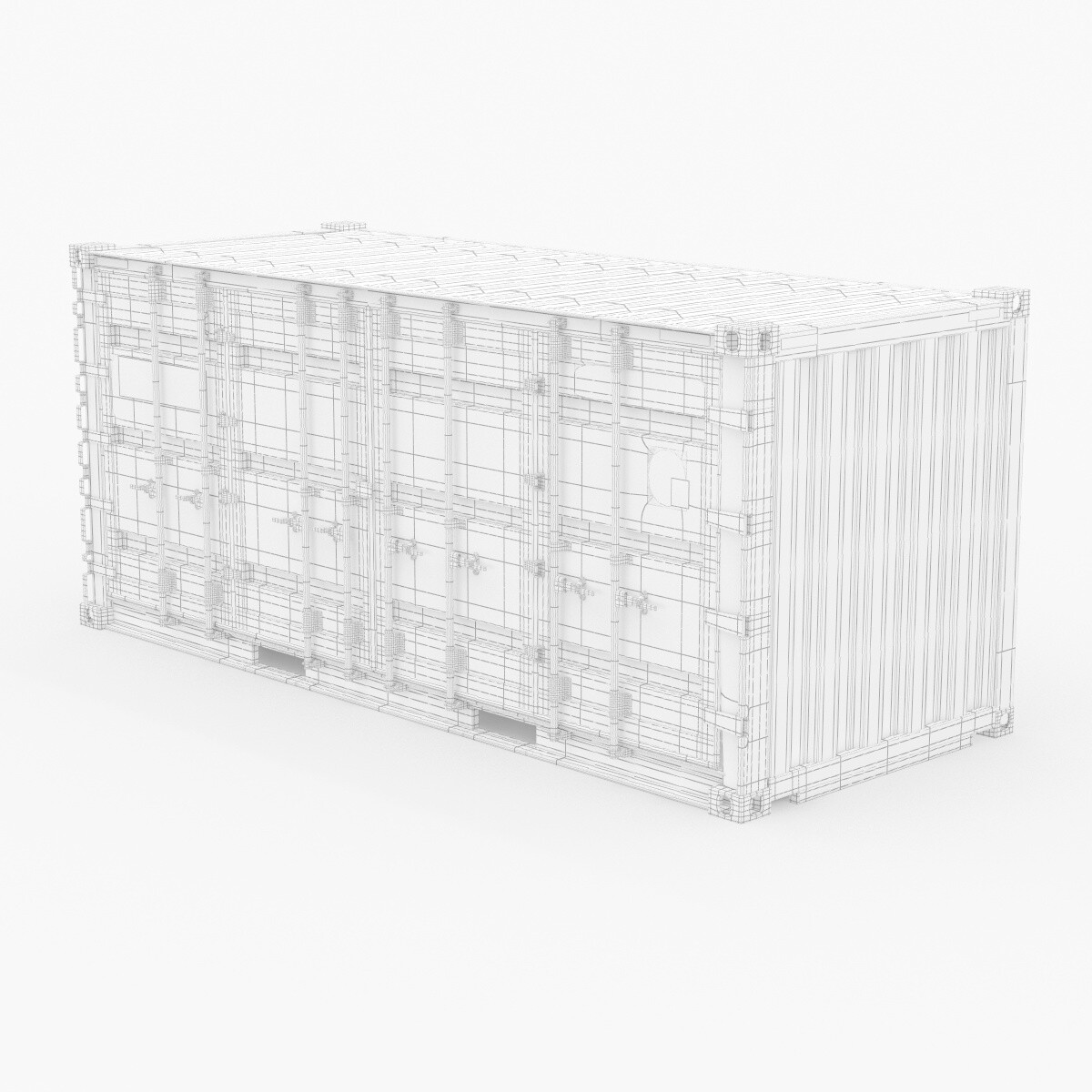 ArtStation - 20 ft Cube Open Side Shipping Container 3D Model | Resources