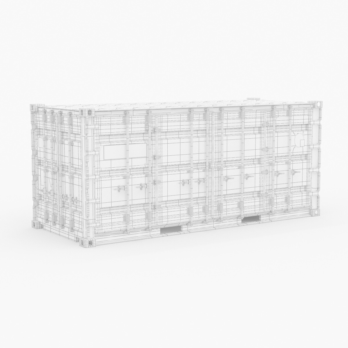 ArtStation - 20 ft Cube Open Side Shipping Container 3D Model | Resources