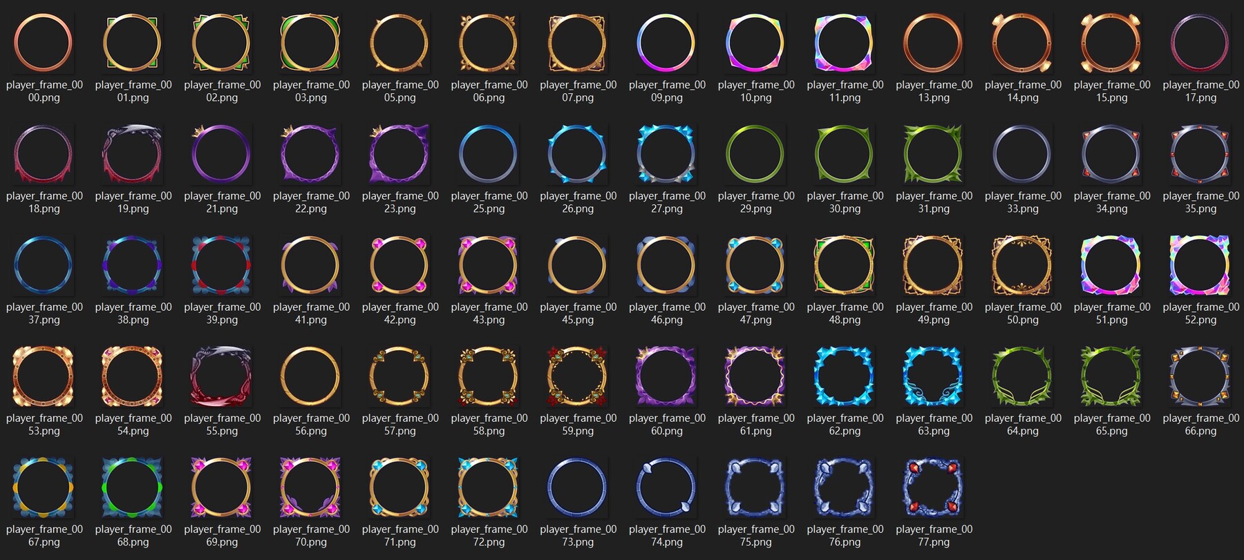 ArtStation - Player Circle Frame Collection Pack / (50+) Icons | Game ...