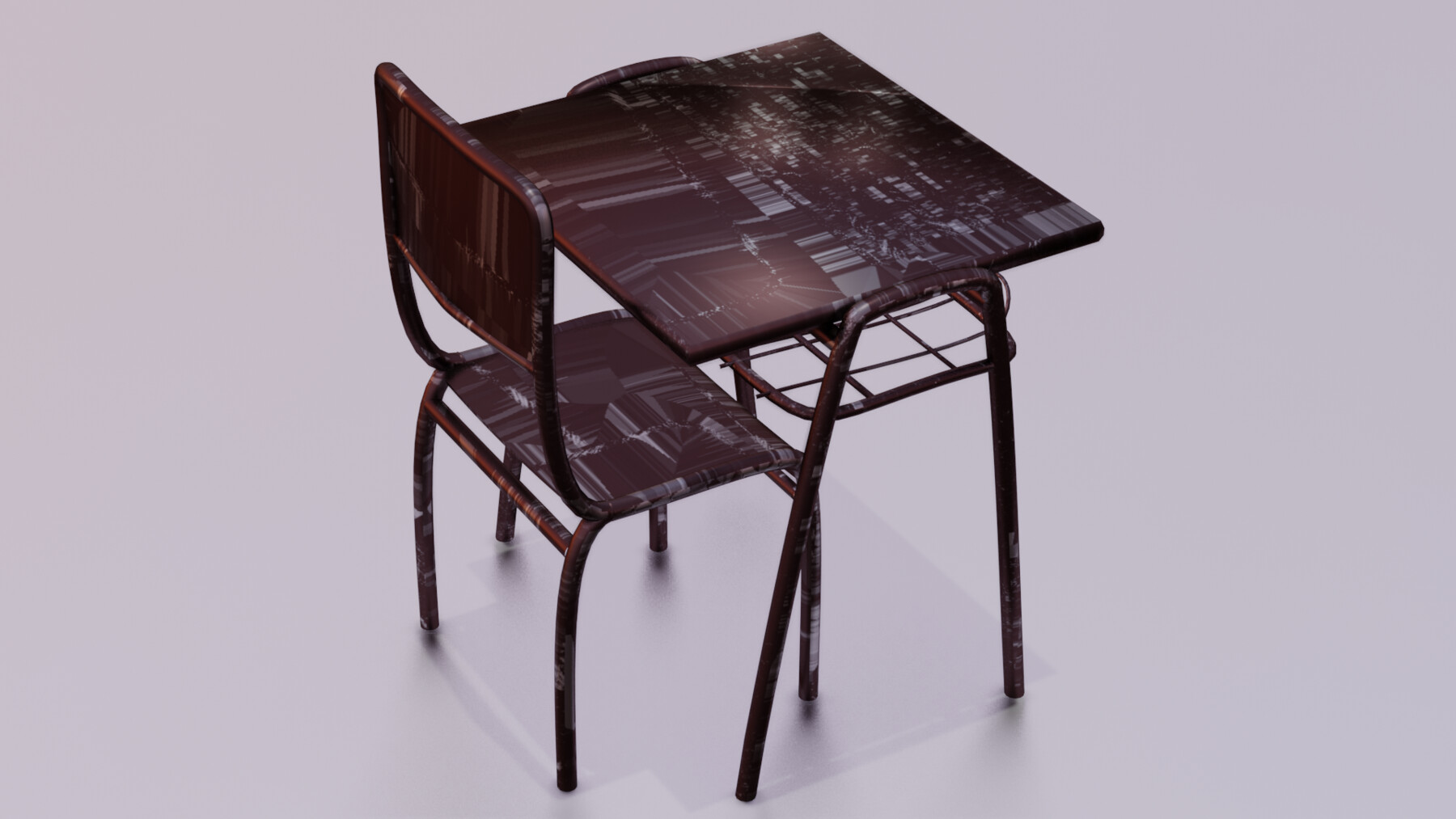 ArtStation - SCHOOL TABLE CHAIR LOW POLY GAME READY | Game Assets