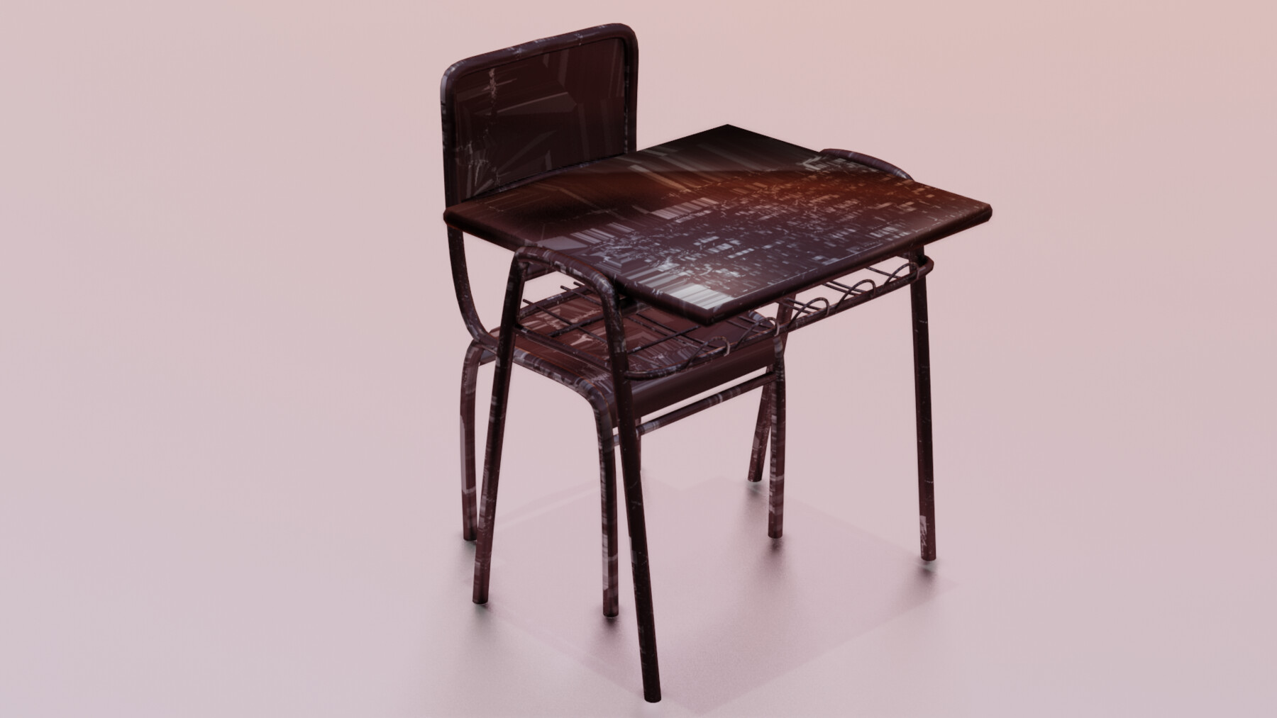 ArtStation - SCHOOL TABLE CHAIR LOW POLY GAME READY | Game Assets