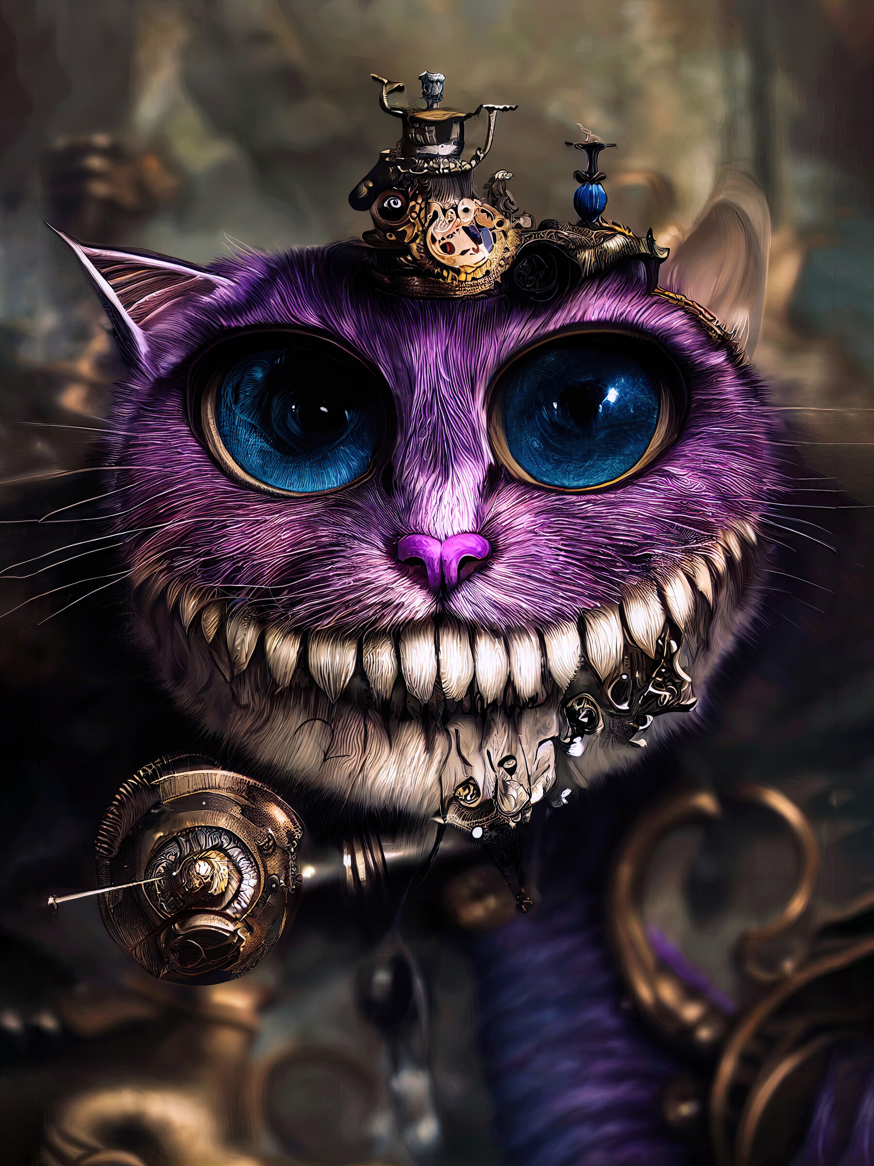 ArtStation - Steampunk Cheshire Cat | Artworks
