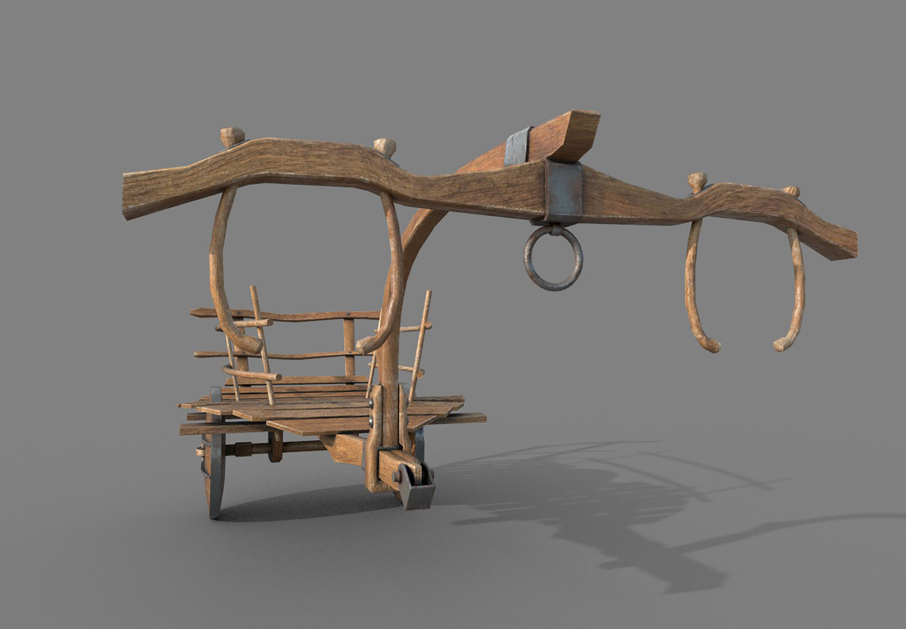 ArtStation - Wooden Medieval Ox Cart | Game Assets