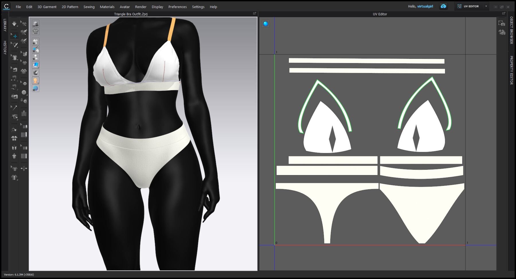 ArtStation - Triangle Bra and Panties | Resources