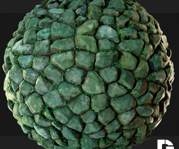 ArtStation - Stylized Stone Wall Material - Substance Designer | Game ...