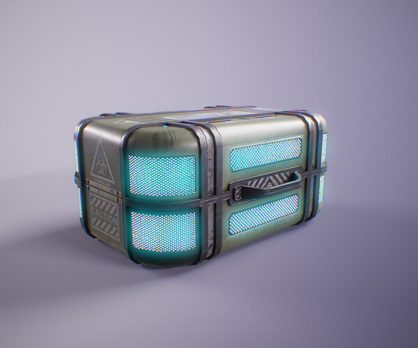 ArtStation - PBR SciFi Portable Containment Unit | Game Assets