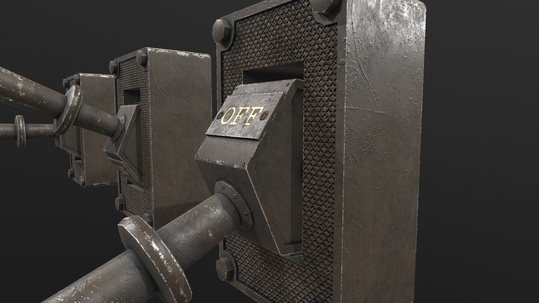 ArtStation - Industrial Power On - Off Switch 1 | Game Assets