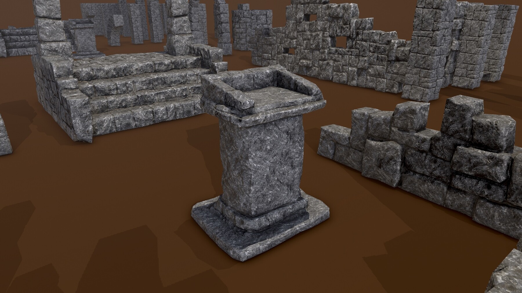 ArtStation - 3D Ruin Set | Game Assets