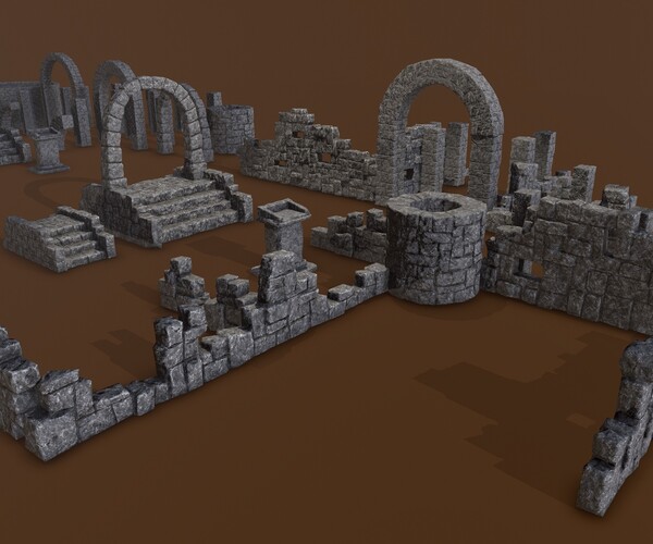 ArtStation - 3D Ruin Set | Game Assets
