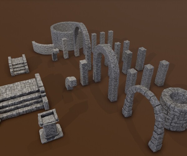 ArtStation - 3D Ruin Set | Game Assets