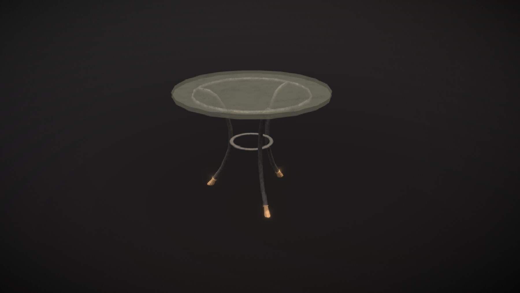 ArtStation - Glass Round Table Low Poly | Game Assets