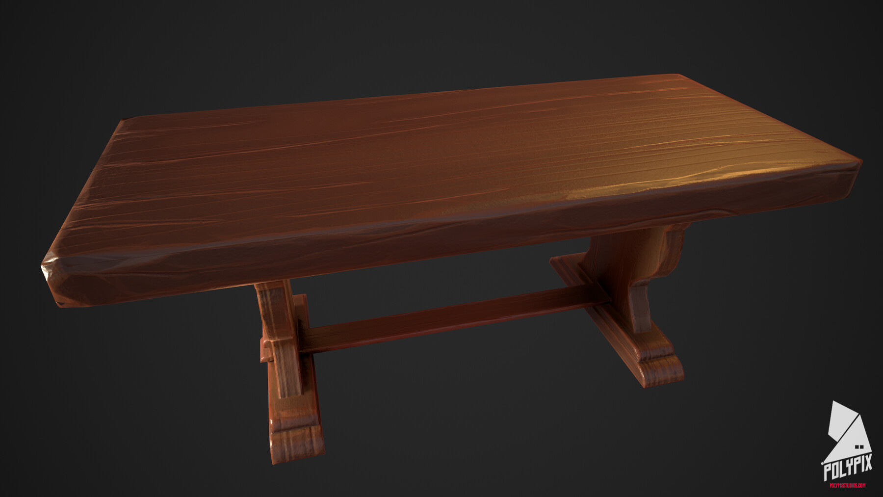 ArtStation - Wooden Dinner Table | Game Assets