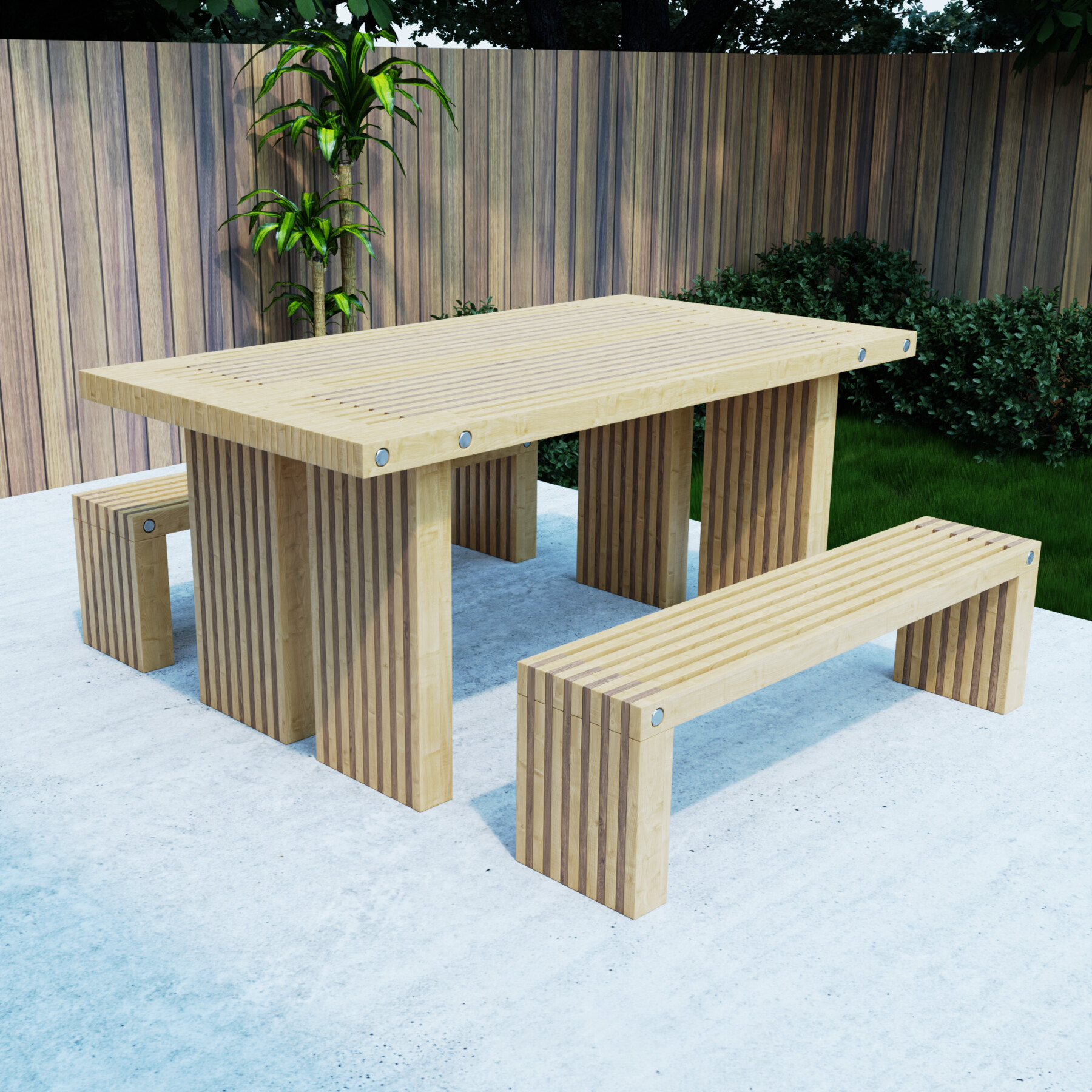ArtStation - Wooden Table and Bench | Resources