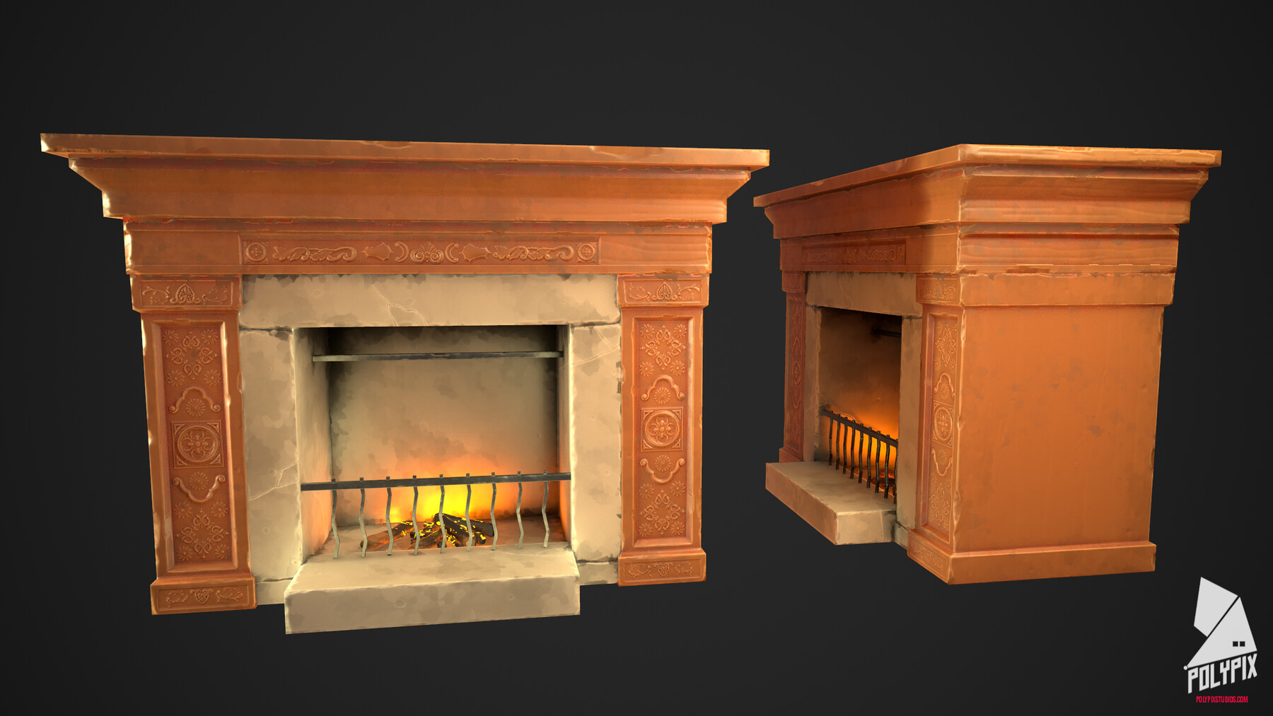 ArtStation - Fireplace | Game Assets