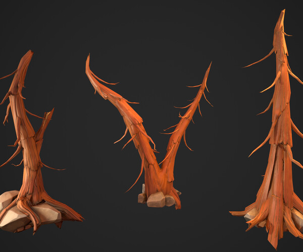 ArtStation - Dead Tree Kit | Game Assets