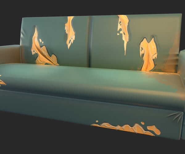 ArtStation - Damaged Couch | Game Assets