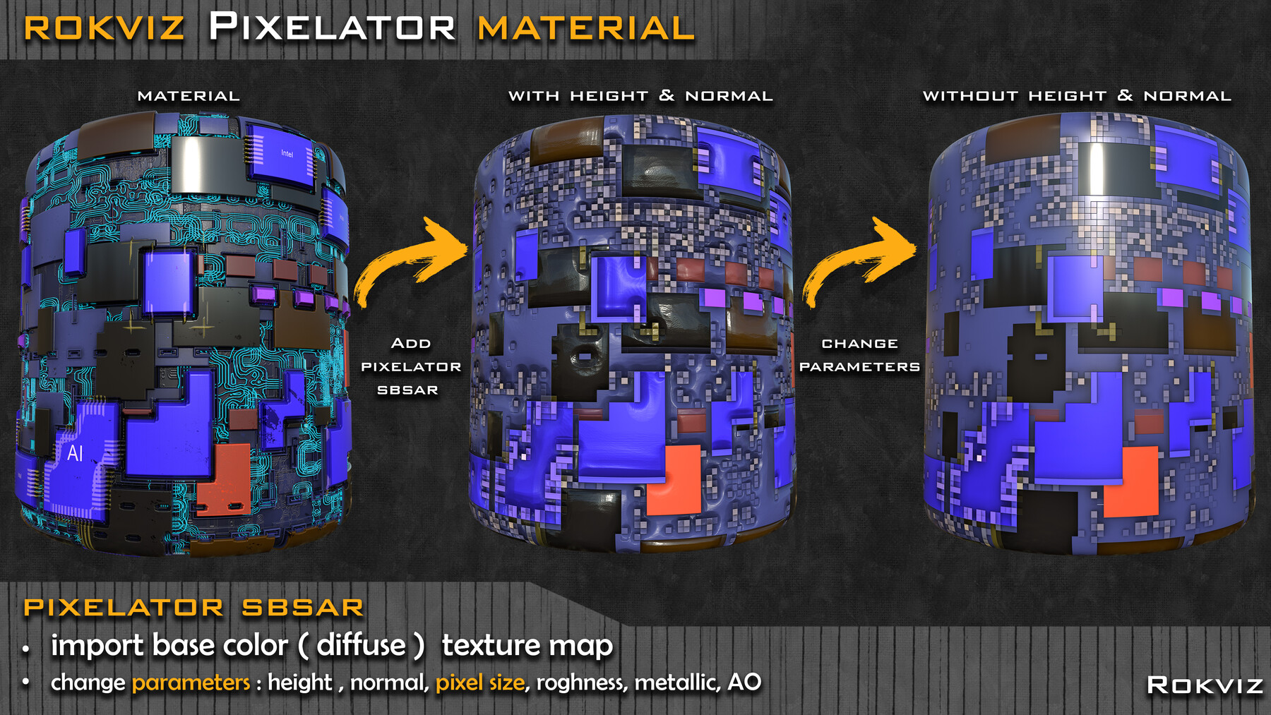Rokviz Studio - Rokviz Pixelator Material + Free tutorial