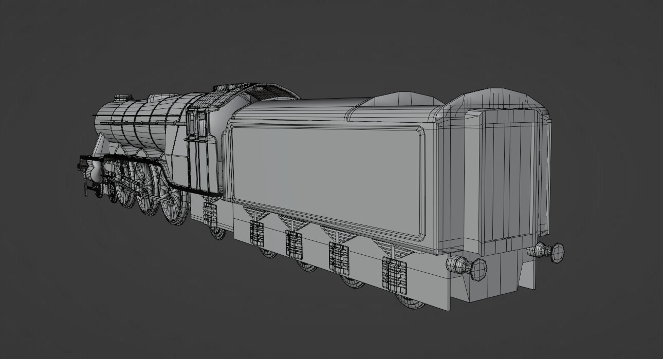 ArtStation - Steam lokomotive - Flying Scotsman , 3d model | Game Assets