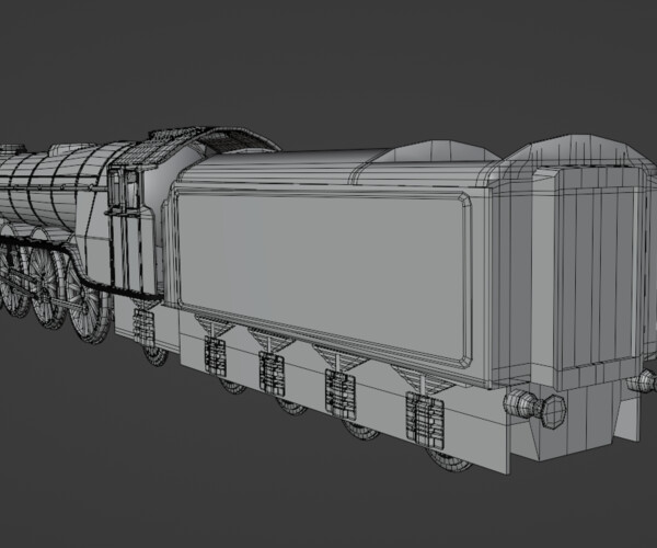 ArtStation - Steam lokomotive - Flying Scotsman , 3d model | Game Assets