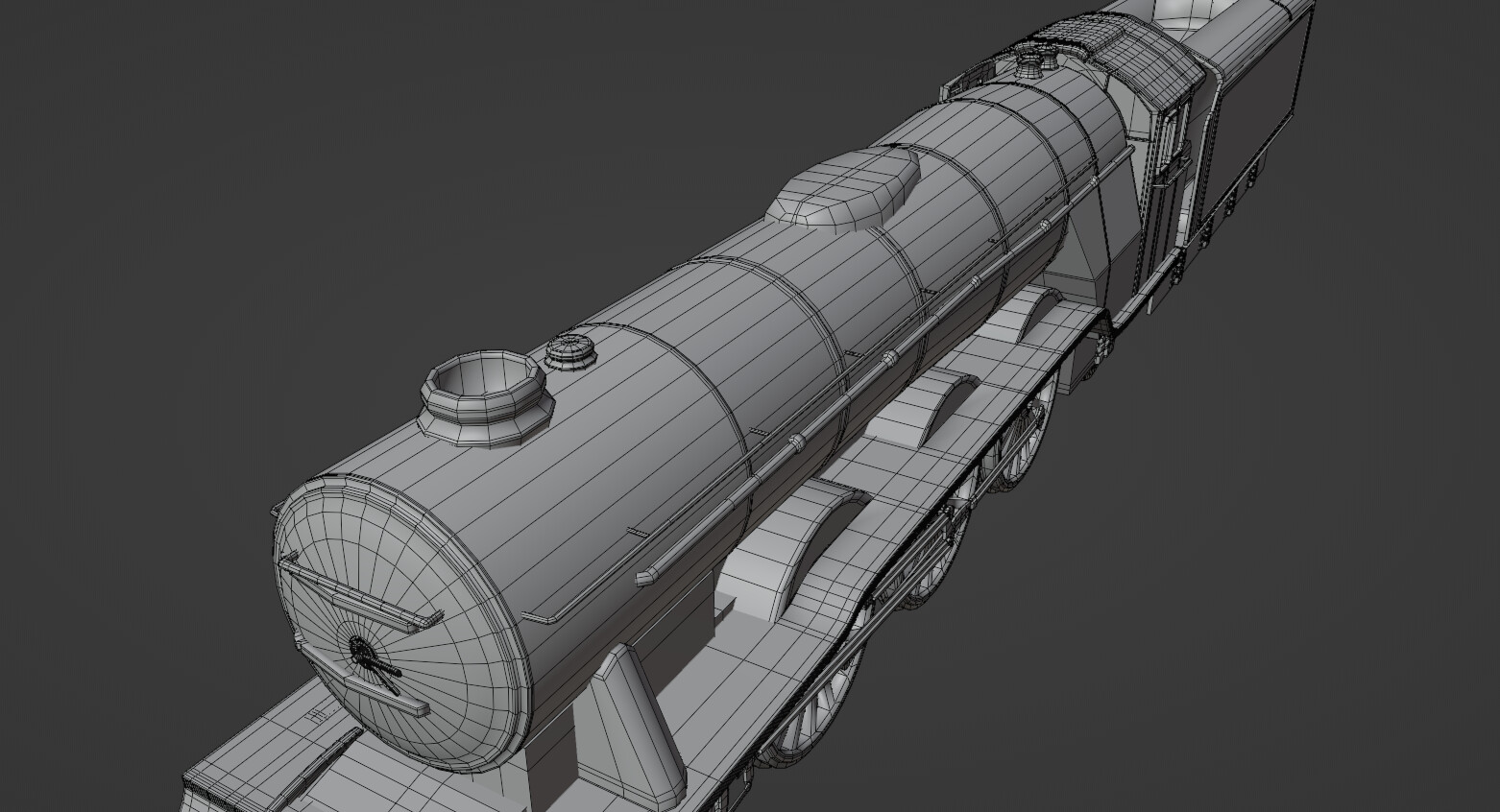 ArtStation - Steam lokomotive - Flying Scotsman , 3d model | Game Assets