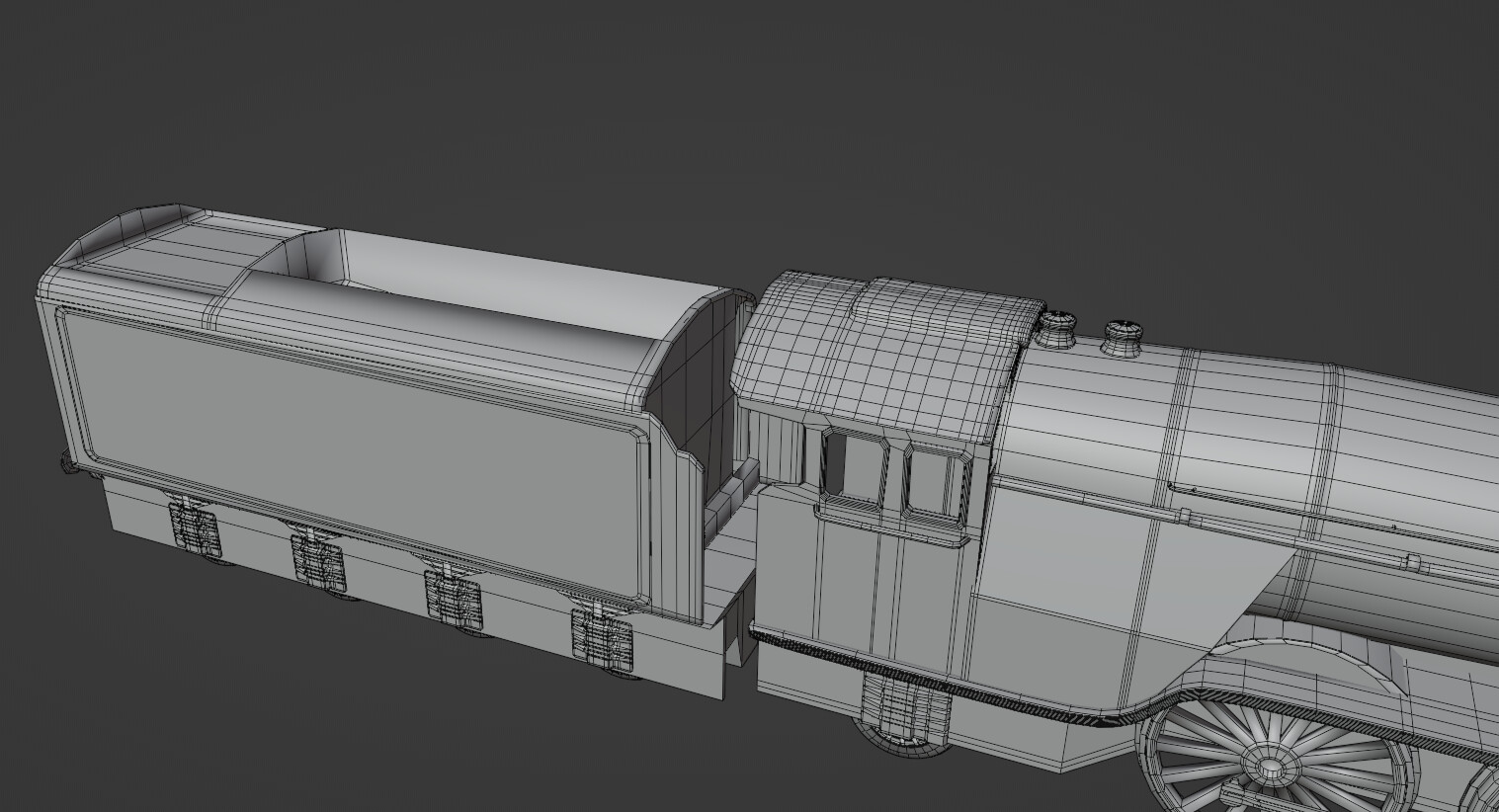 ArtStation - Steam lokomotive - Flying Scotsman , 3d model | Game Assets