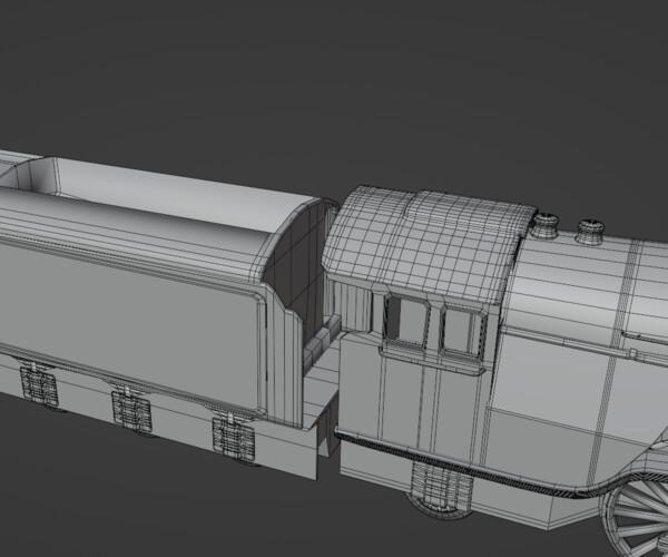 ArtStation - Steam lokomotive - Flying Scotsman , 3d model | Game Assets