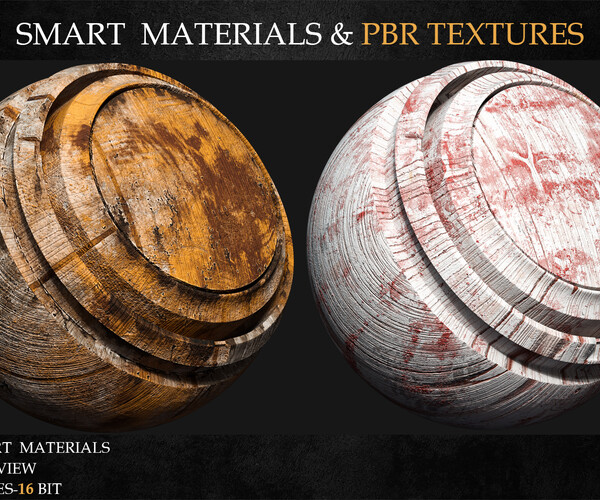 ArtStation - 20 WOOD SMART MATERIALS & PBR TEXTURES-VOL 2 | Game Assets