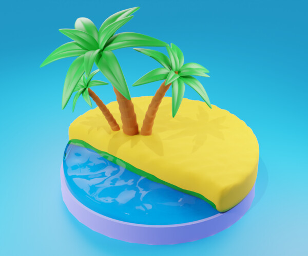 ArtStation - Low Poly Beach | Resources