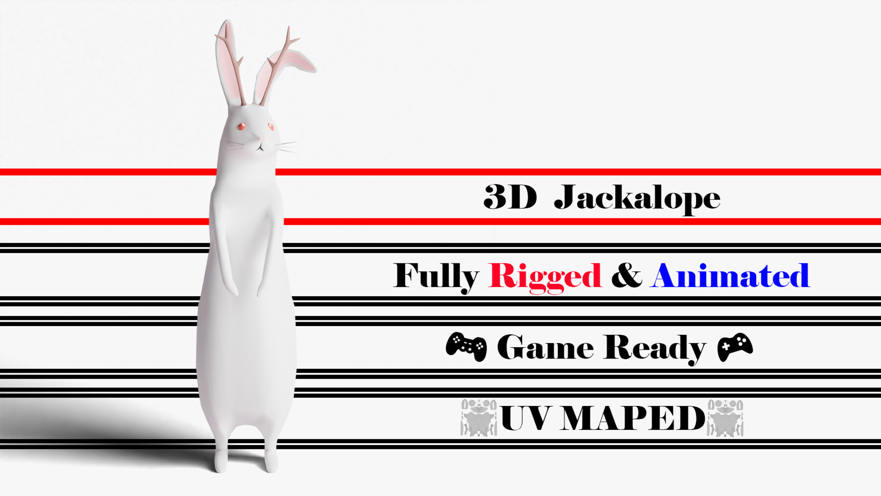 ArtStation - Mythical Rabbit Jackalope | Game Assets