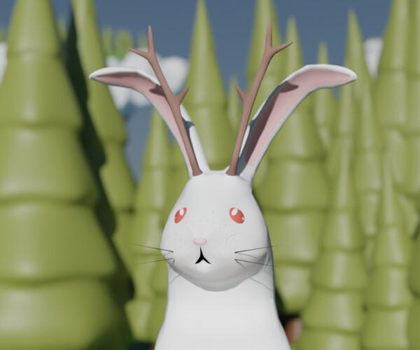 ArtStation - Mythical Rabbit Jackalope | Game Assets